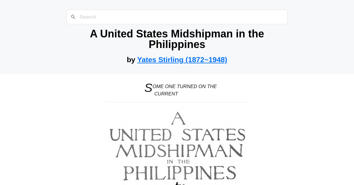 A United States Midshipman in the Philippines